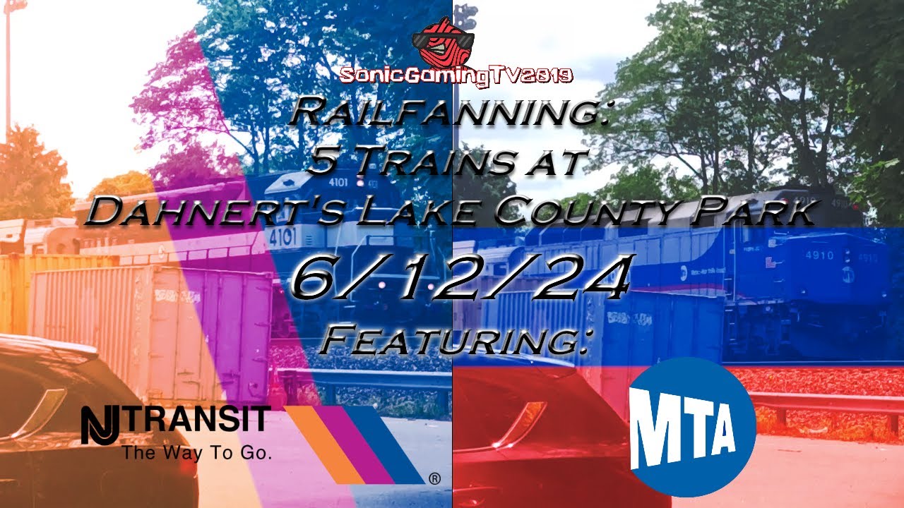 [4101!] Railfanning: 5 Trains at Dahnert's Lake County Park - YouTube