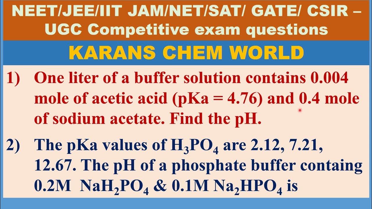Henderson equation pH & pKa calculation for phosphate buffer solutions applications - YouTube