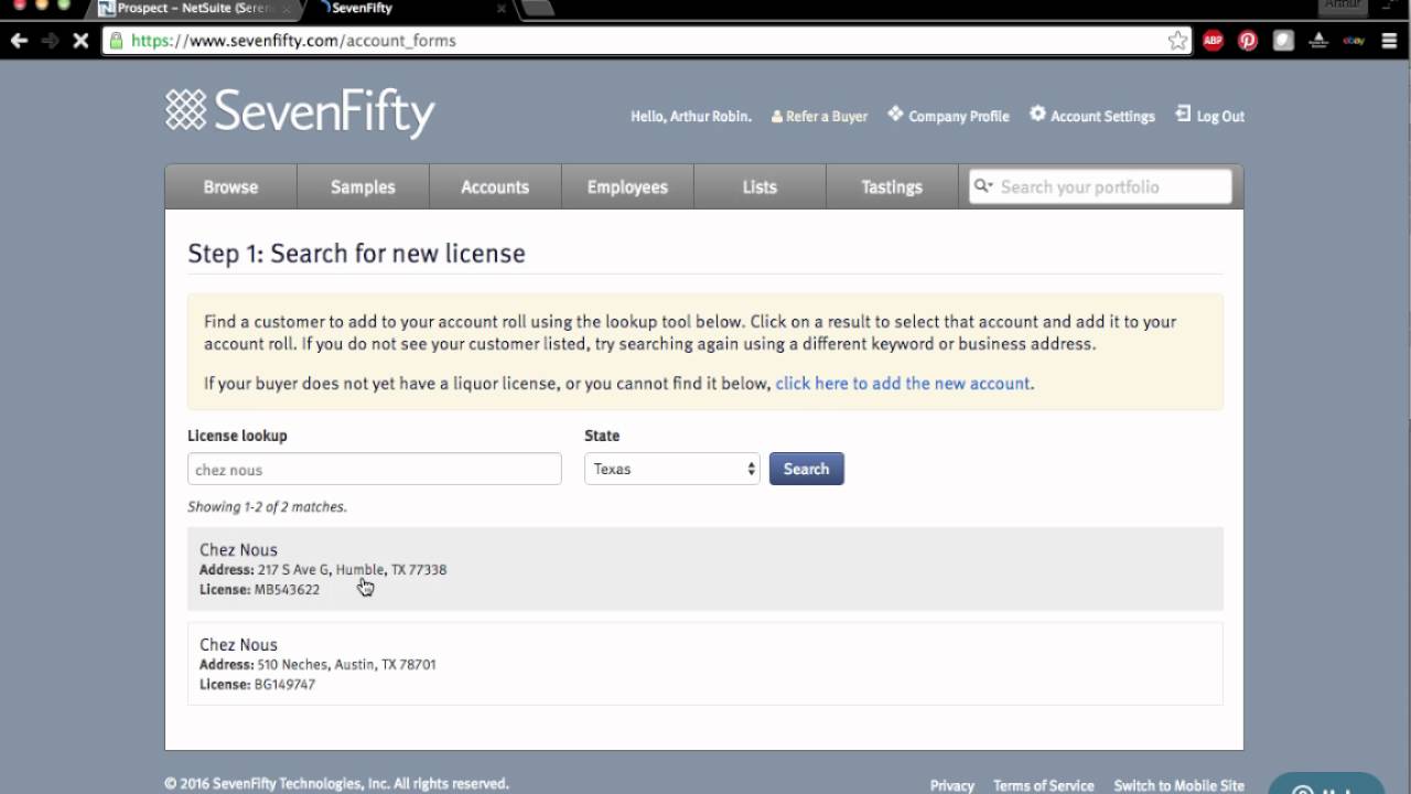 How to: Add an account in SevenFifty - YouTube