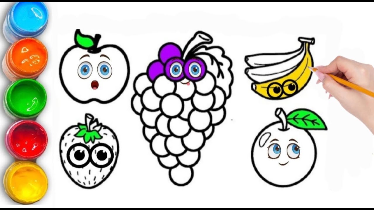 Let's Learn How to Draw Fruits Together | Painting, Drawing, Coloring ...