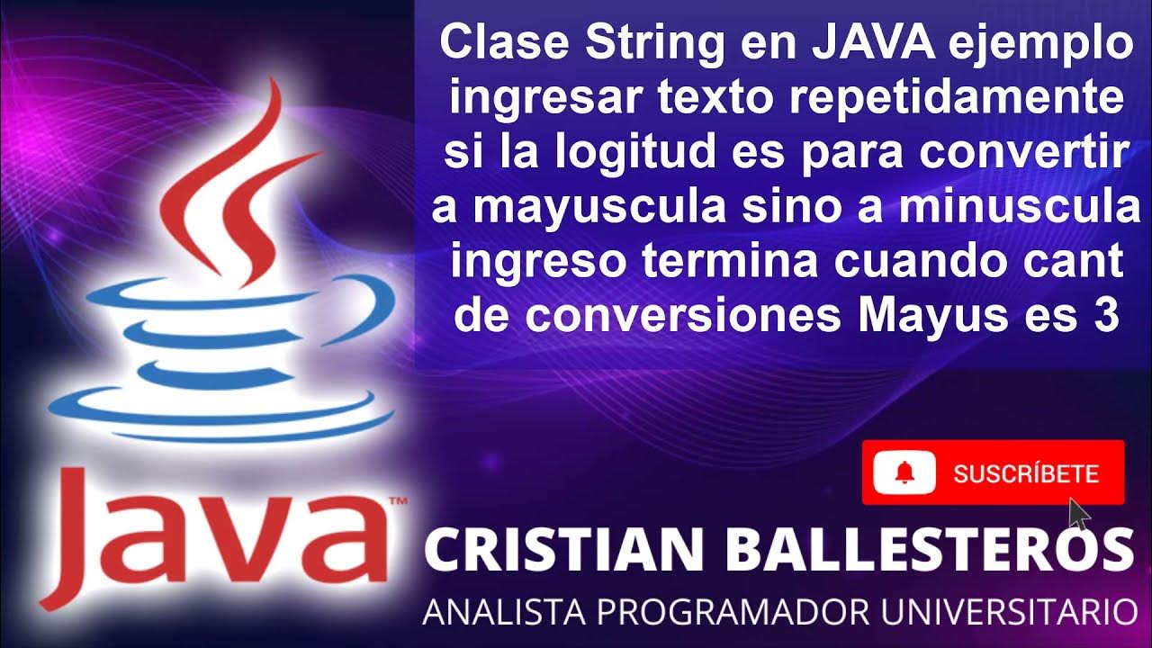Clase String en JAVA ingresar textos si la logitud es par convertir a mayuscula sino a minuscula ...