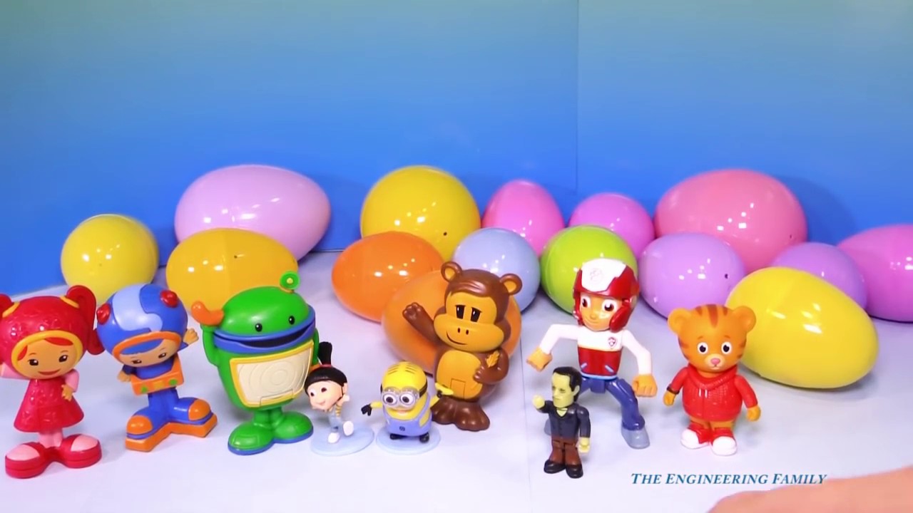 PAW PATROL, Team Umizoomi, Julius Jr Surprise Eggs with Peppa Pig ...