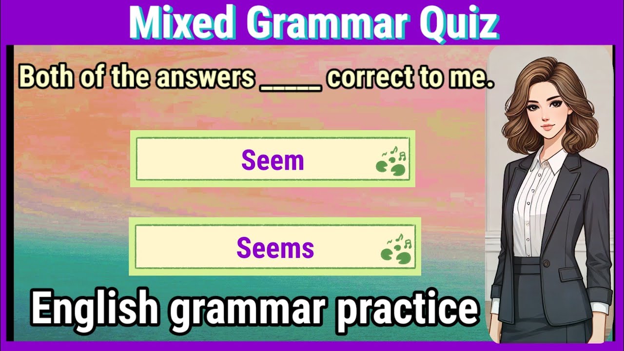 Mixed English grammar quiz | mixed English grammar exercise | Mixed ...