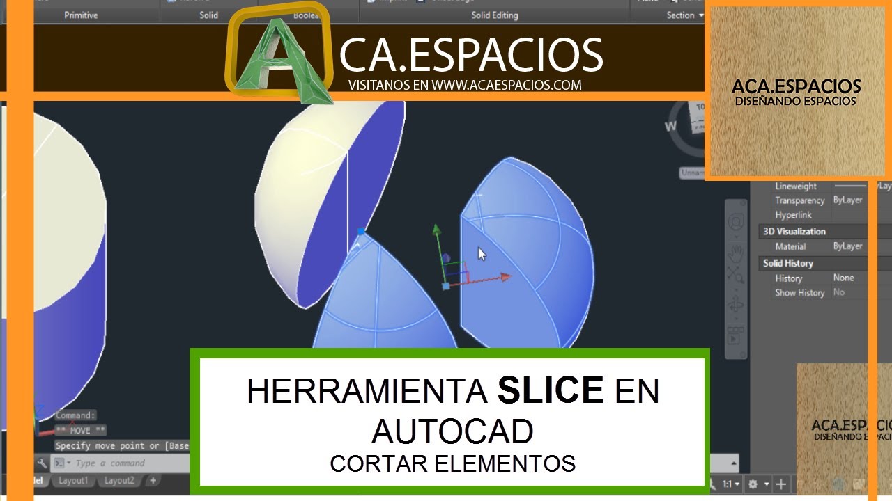 HERRAMIENTA SLICE EN AUTOCAD-CORTAR OBJETOS - YouTube