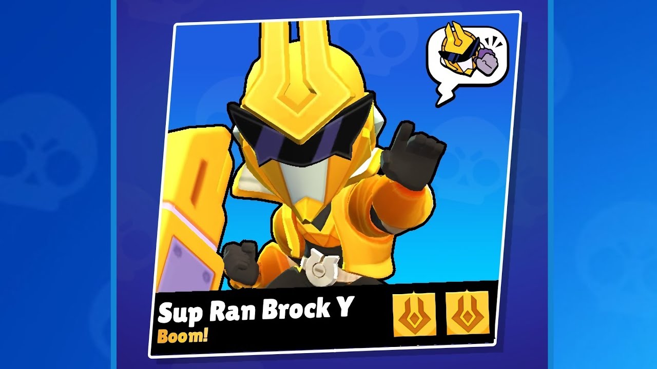 Super Ranger Brock Yellow Skin (Brawl Stars) - YouTube