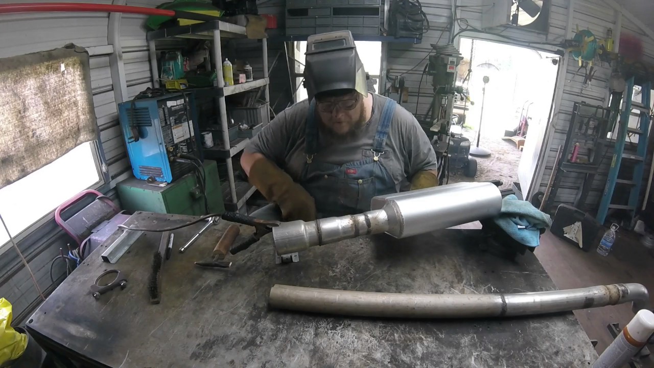 Thrush muffler install (This is exhausting work!!) - YouTube