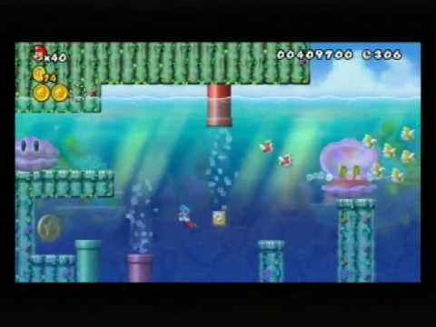 New Super Mario Bros. Wii - first playthrough - World 1, Level 4, 1st ...
