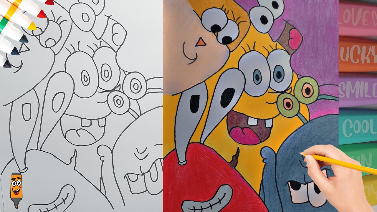 How to Draw SpongeBob & Friends! | Step-by-Step Cartoon Drawing ...