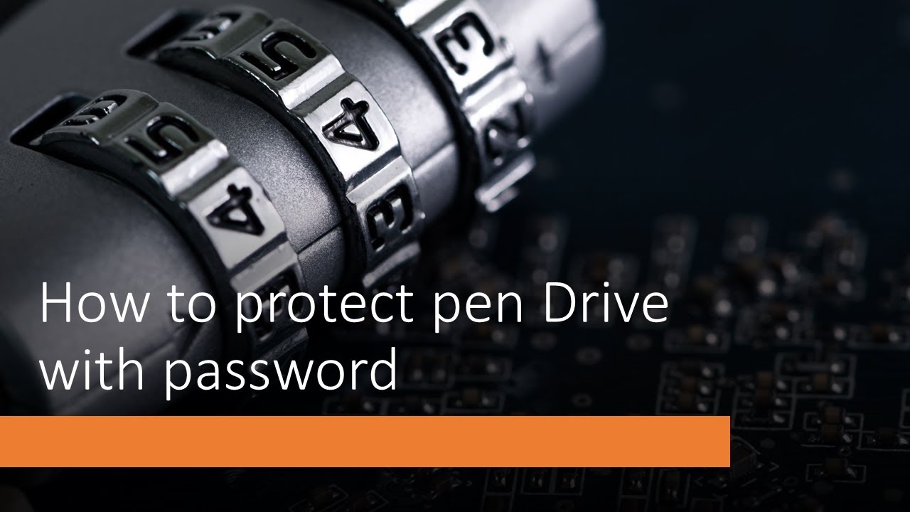 How to protect pen drive with password - YouTube