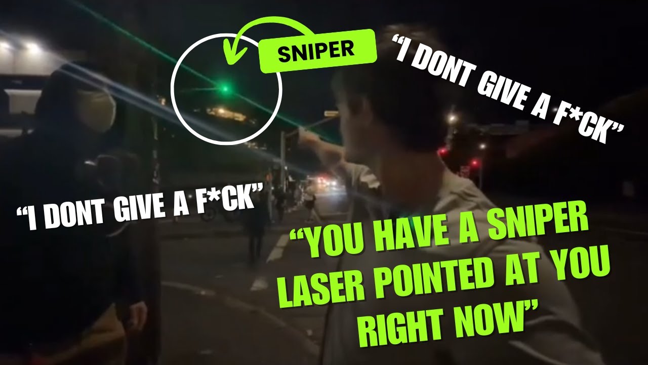 ICE Sniper Points Laser At HOSTILE PROTESTOR - YouTube