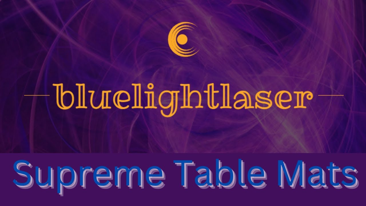 Blue Light Laser Table Mats in the making - YouTube