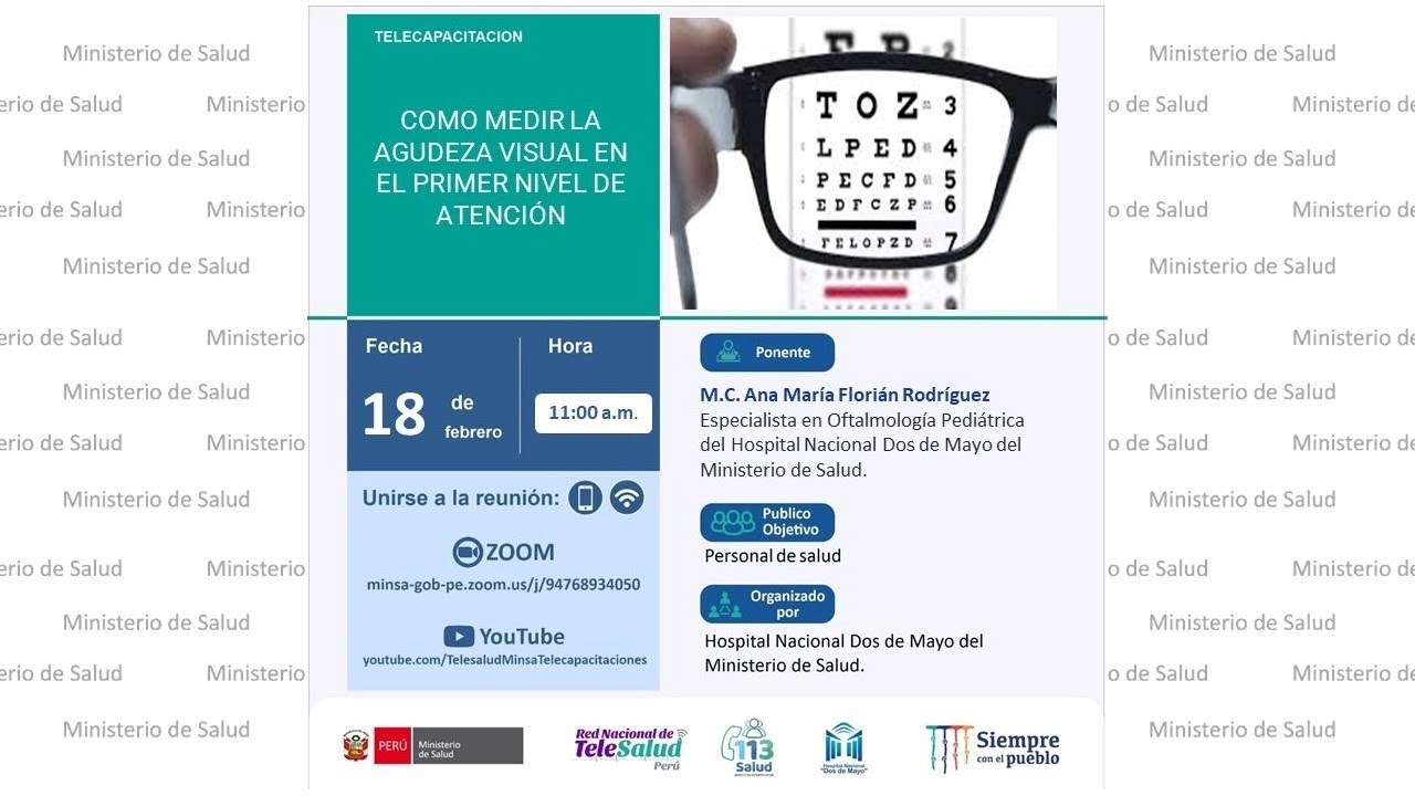 COMO MEDIR LA AGUDEZA VISUAL EN EL PRIMER NIVEL DE ATENCIÓN - YouTube