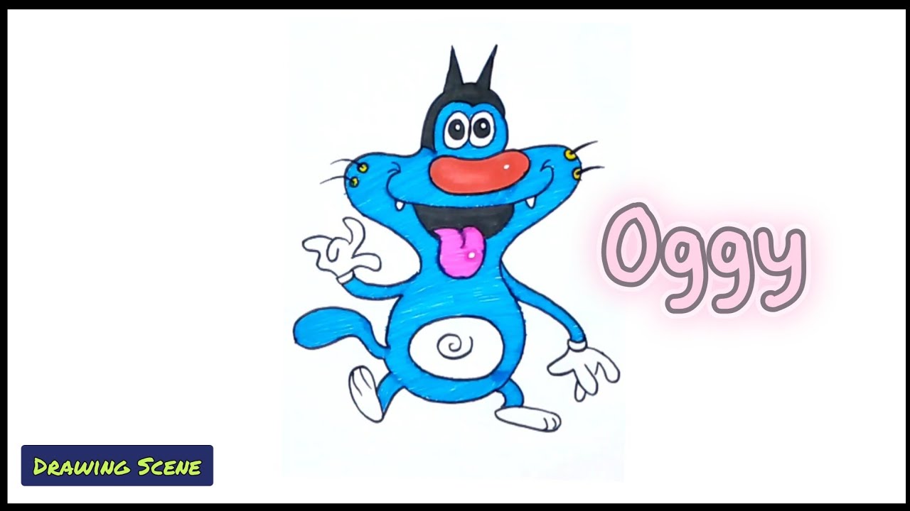 Oggy and The Cockroaches Cartoon Character Oggy Drawing | Oggy Drawing ...
