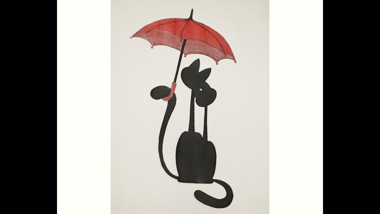 How to Draw a Couple Cat Love Sketch Art || Easy Drawing a Cat Love Art ...