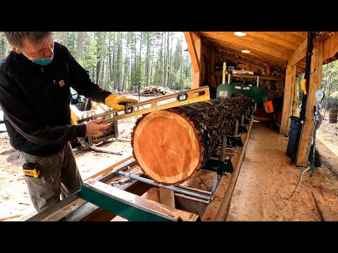 SHARING The SECRET To Centering The Pith - Milling Timbers On Our Woodland Mills HM130 Max Sawmill