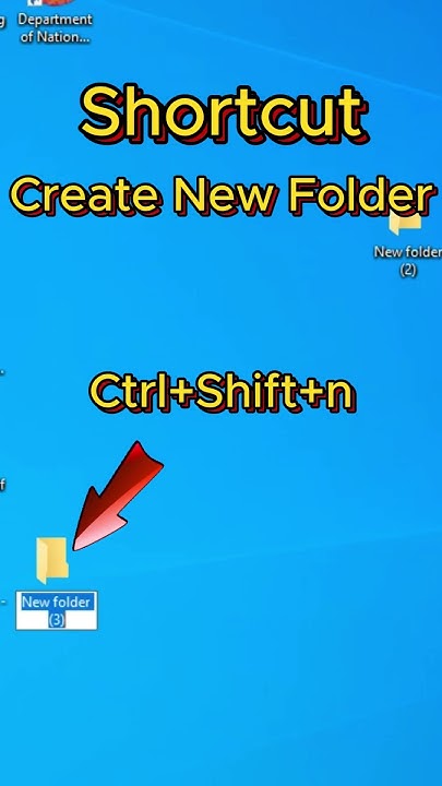 New Folder Create Shortcut Key Create New Folder On Desktop Differenteducation Youtube