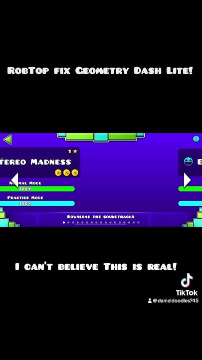 RobTop fix Geometry Dash Lite! - YouTube