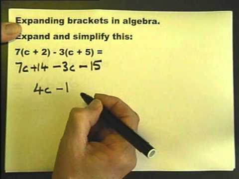 Expanding brackets in algebra. Lesson 12 part 2. Foundation Maths ...
