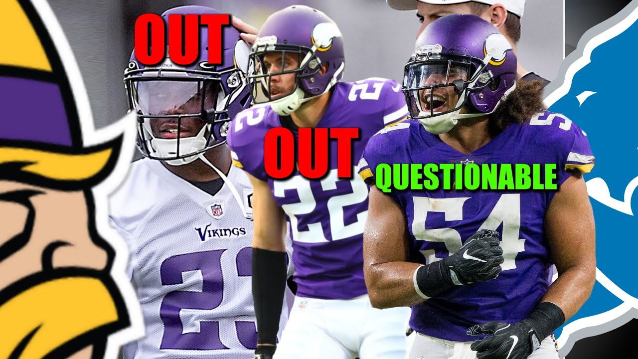 FINAL Vikings-Lions Injury Report: Harrison & Booth OUT, Kendricks ...