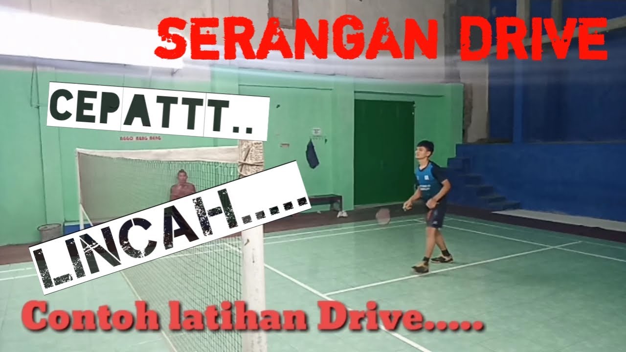 Cara pukulan drive badminton ,teknik.menyerang - YouTube