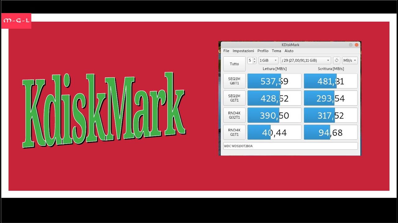 KdiskMark benchmark notebook - YouTube