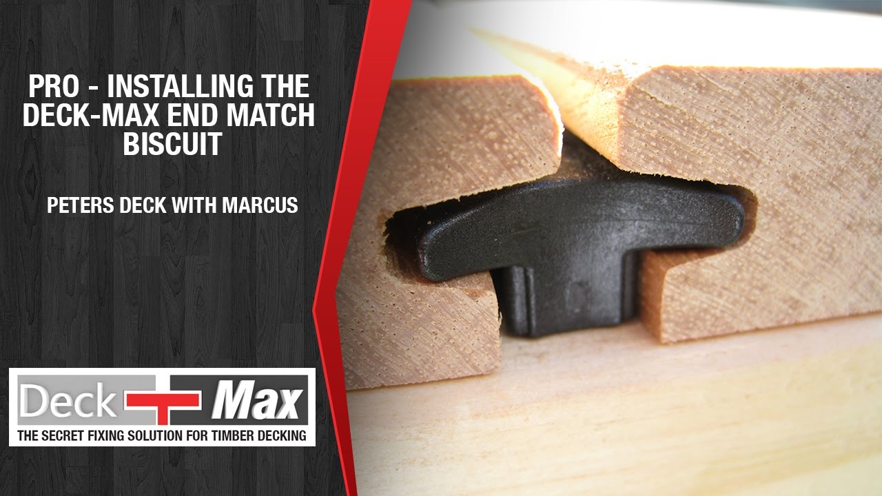 Installing the Deck-Max end match biscuit - YouTube