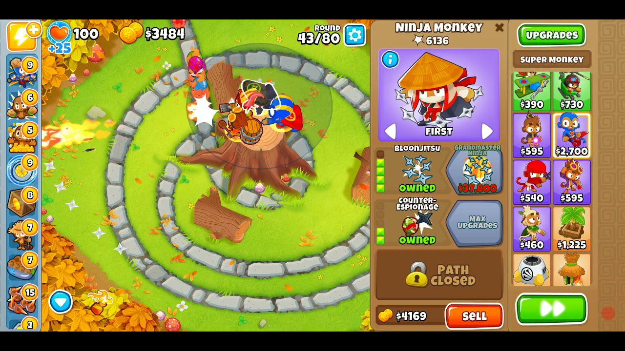 BLOONS TD 6 TREE STUMP MAP ON HARD - DOUBLE HP MOABS - YouTube