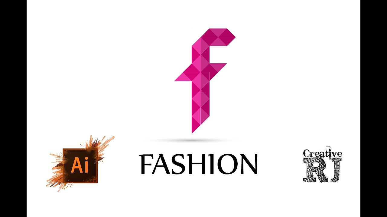 Fashion F Logo Illustrator Tutorial - YouTube