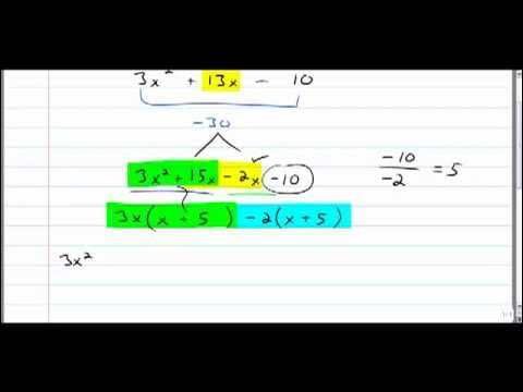 Factoring Quadratics by Splitting the Middle Term - YouTube