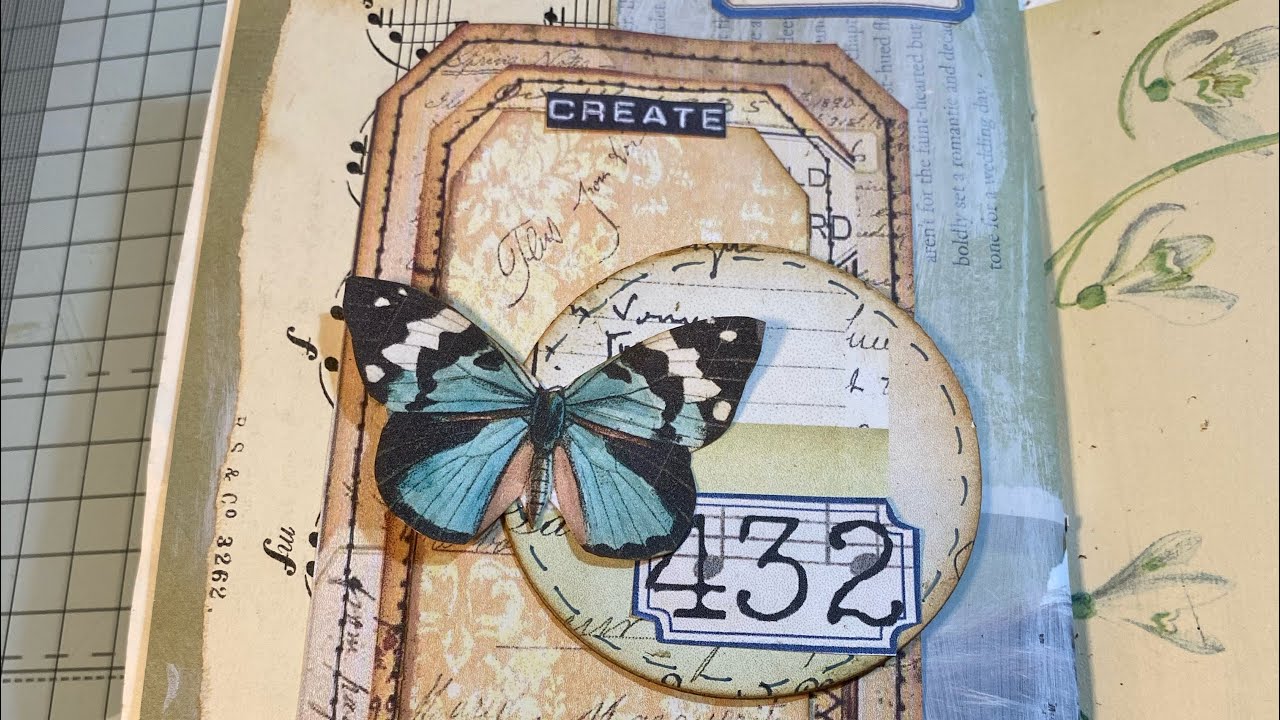 Pt 6 collaging/layering in my Art/Happy place journal process video ...