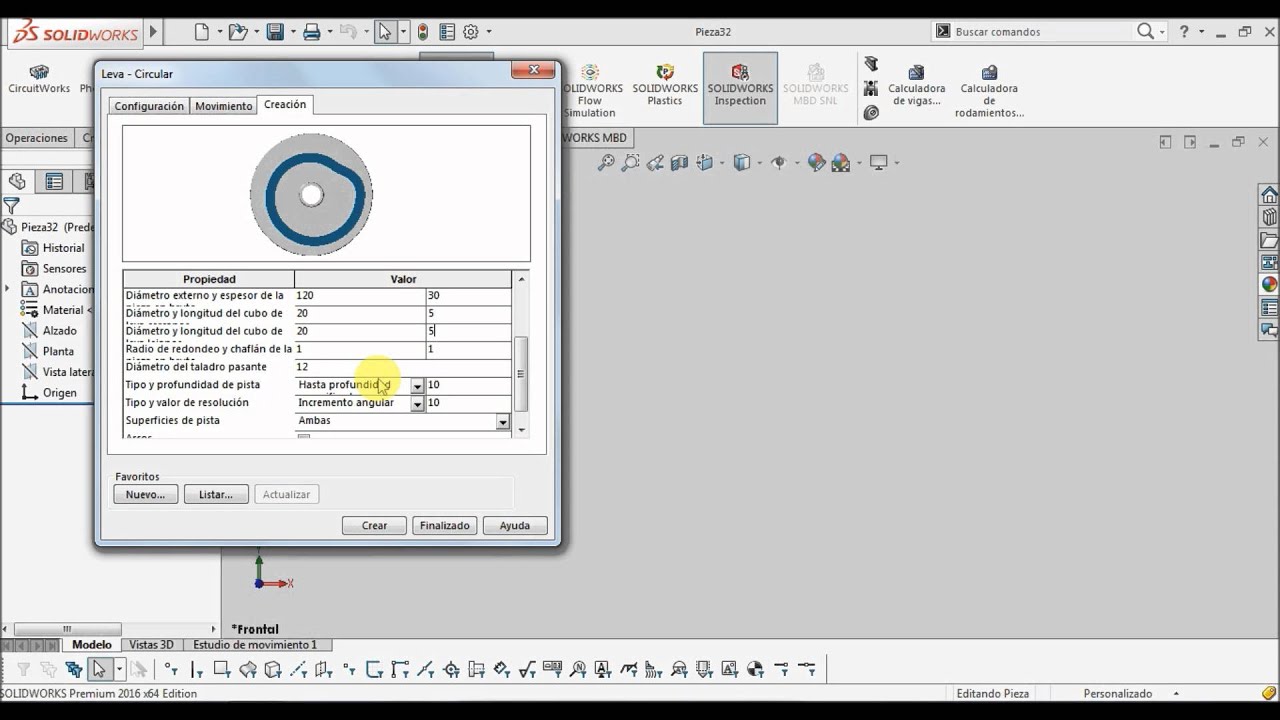 leva en SolidWorks - YouTube