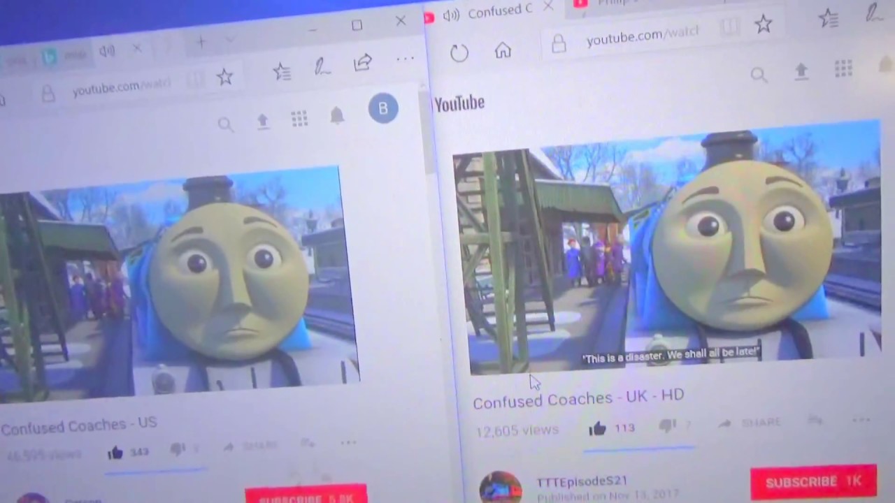 Thomas and Friends: Confused Coaches (in us and uk dub) REACTION! - YouTube