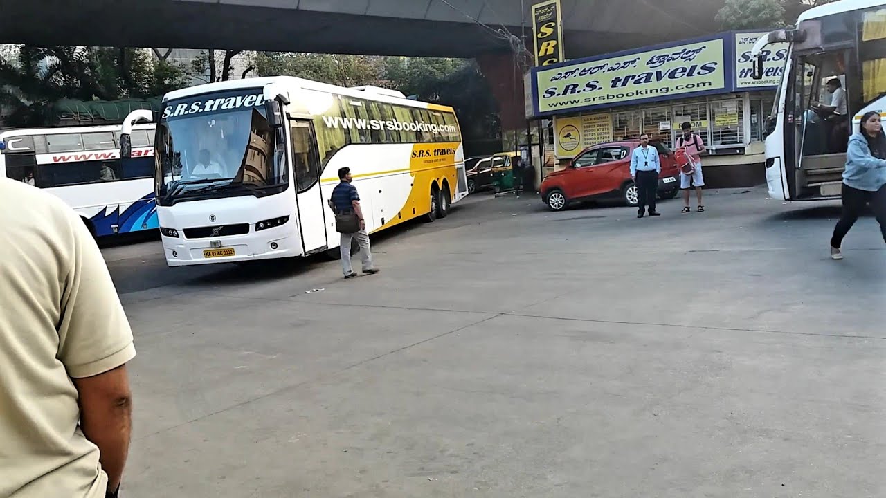 SRS VOLVO BUS B9R ENTERING SRS BUS STAND ANAND RAO CIRCLE,BANGALORE ...