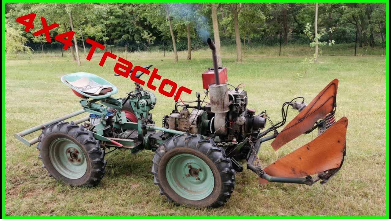 Homemade 4x4 Mowing Tractor - YouTube