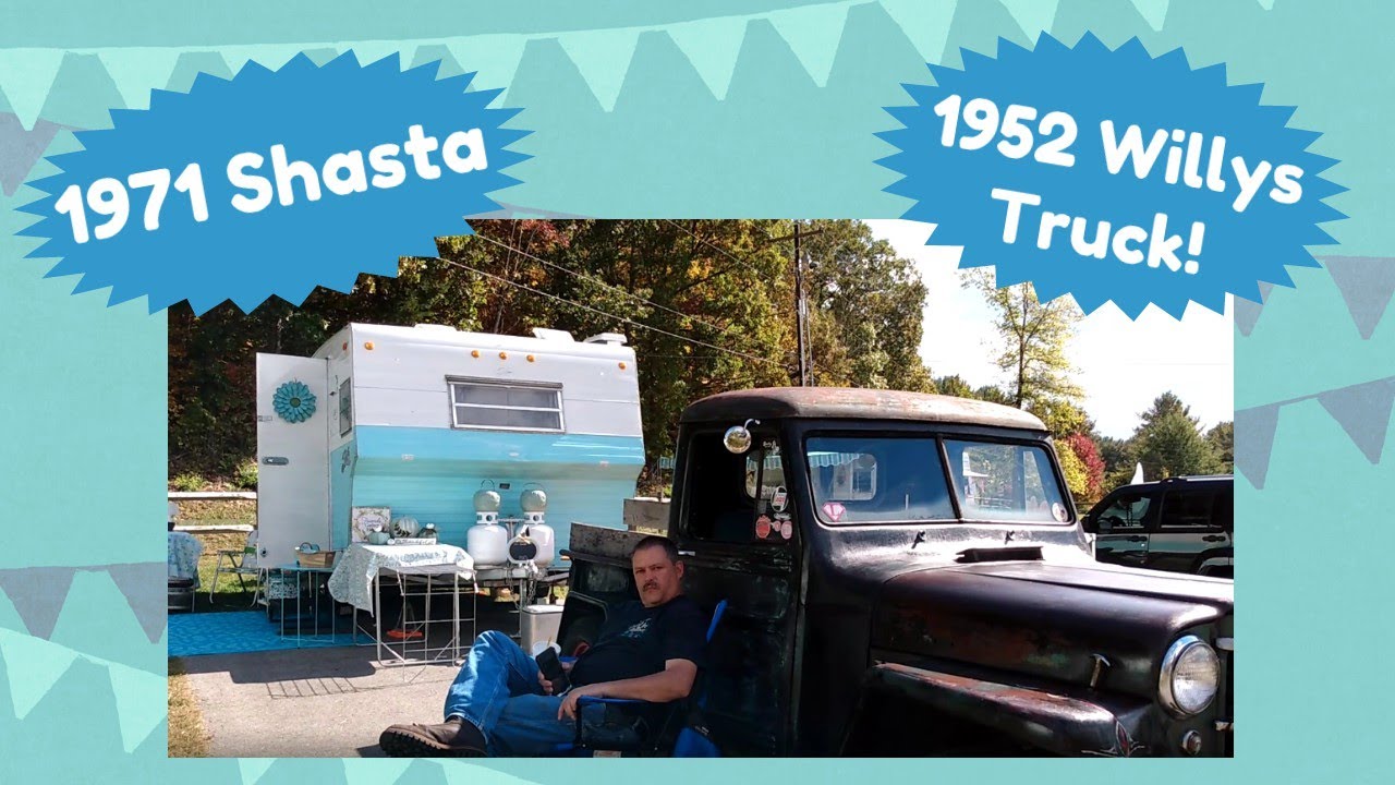 Tour a 1971 Vintage Shasta 16SC Camper and 1952 Willys Pick-Up truck ...
