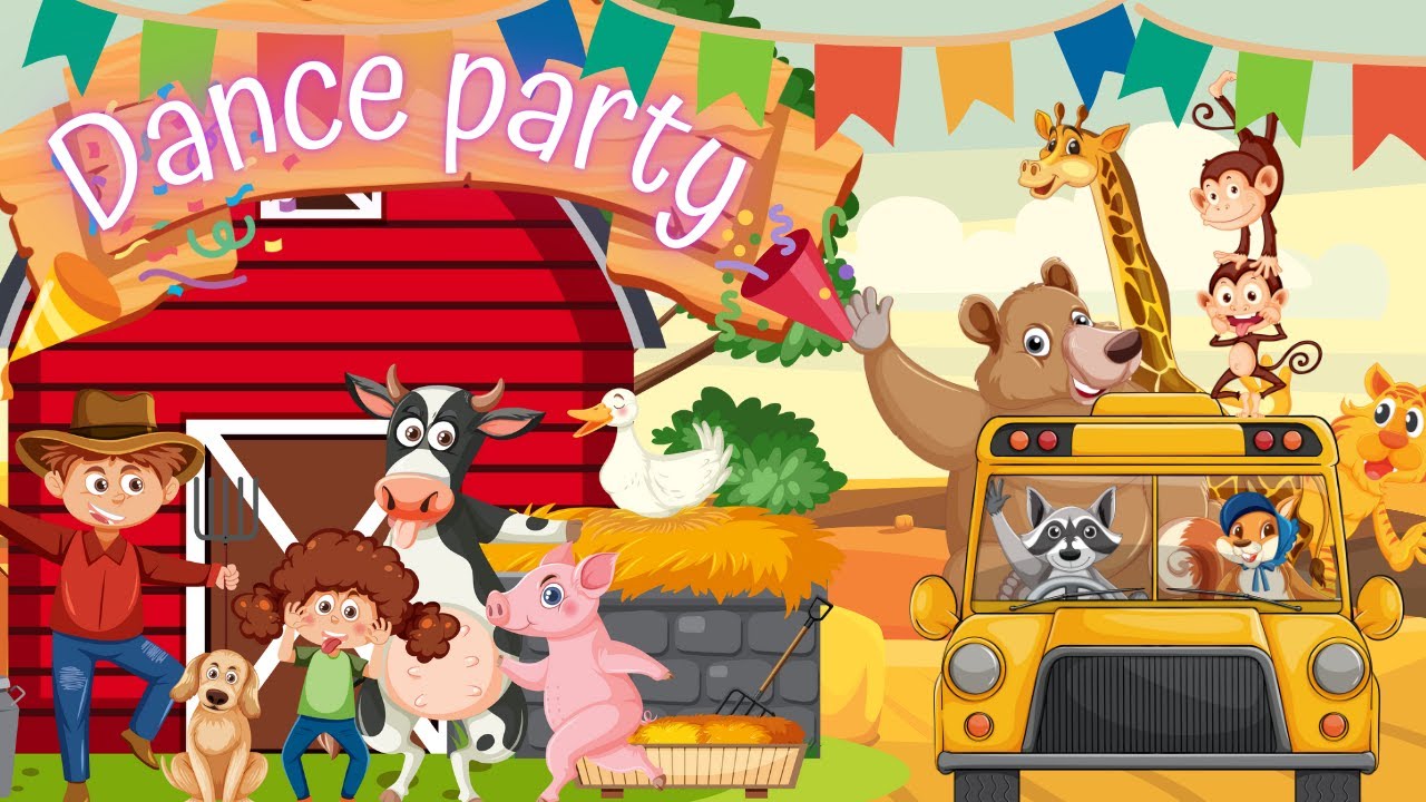 Farm & Zoo Animal Dance Party for Kids | Fun Animal Sounds & Movements ...