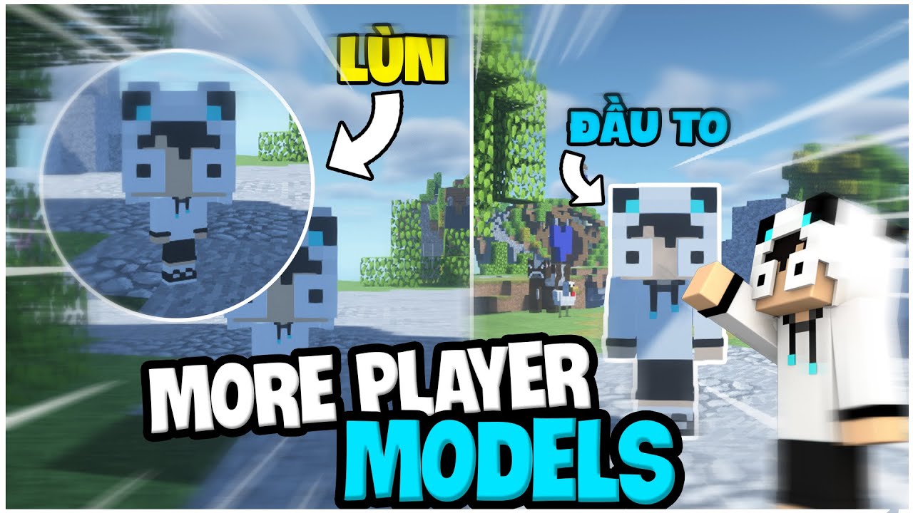 Cách sử dụng Mod "MORE PLAYER MODELS" để chỉnh hình dạng nhân vật - YouTube