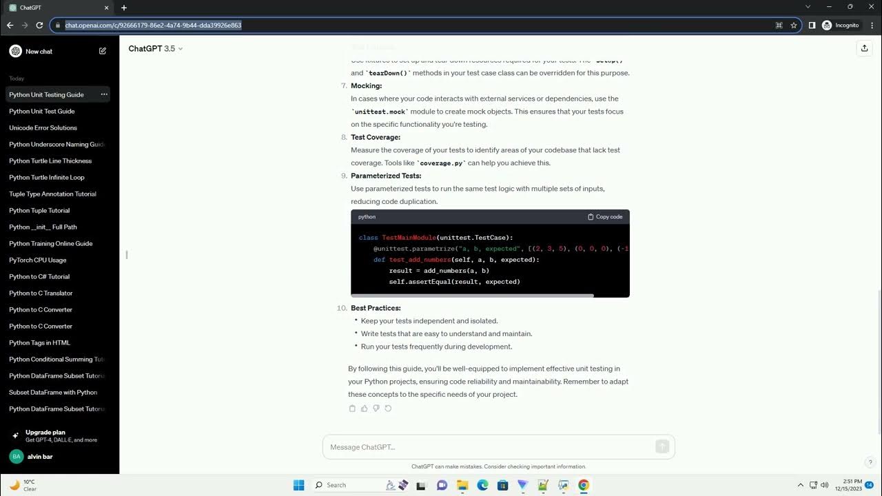 python unit testing book - YouTube