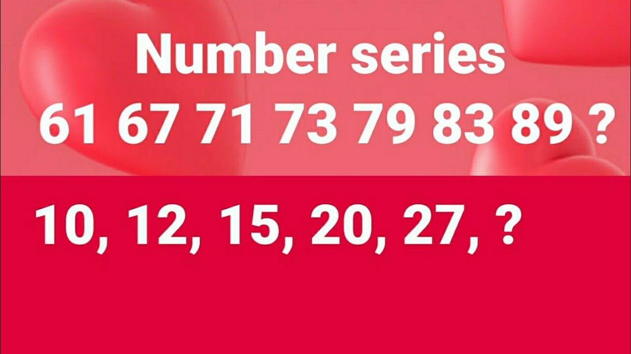 NUMBER SERIES | Prime Numbers [Math CSE, entrance test] - YouTube