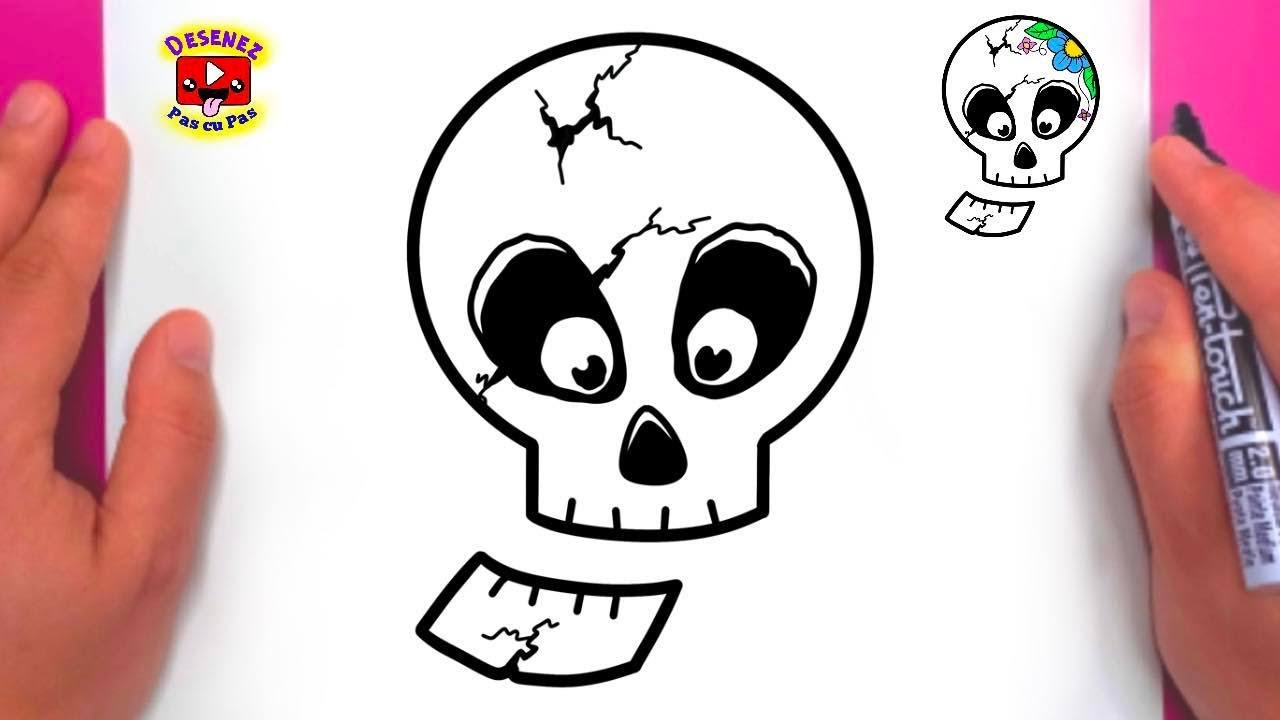 Desenez si Colorez un SCHELET de HALLOWEEN - Usor de Desenat Pas cu Pas ...