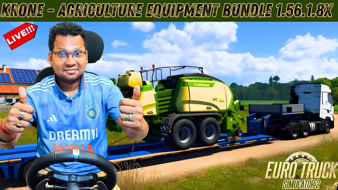 Driving the BIGGEST Farming Rig in ETS2 – Logitech G29 Challenge! - YouTube
