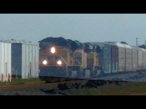 UP 8644, UP 8235, and UP 8718 manifest train, and DPU, UP 8587, and UP 3919 in Sacramento, CA ...