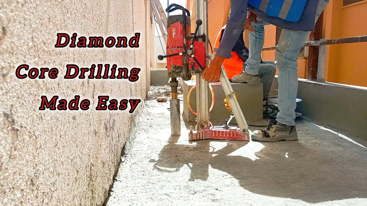 HOW TO use Hilti DD 120 diamond coring tool for wet drilling into ...
