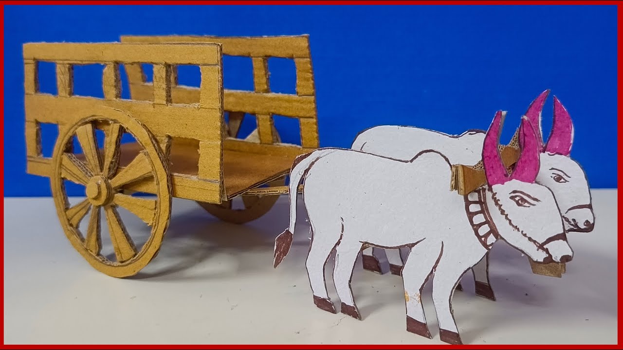 How to Make a Bullock Card with Carboard in Easy Way | Paper Bullock ...