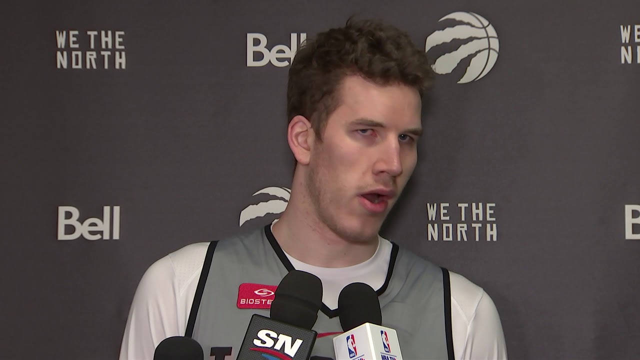 Raptors Shootaround: Jakob Poeltl - February 8, 2018 - YouTube