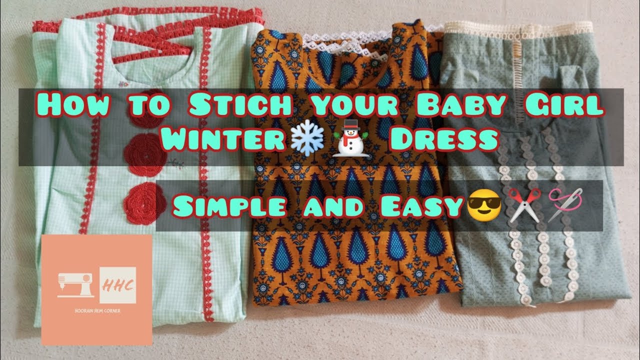 Baby Girl Winter ⛄ Dress Design ideas|How to Stich at Home🏠 ...