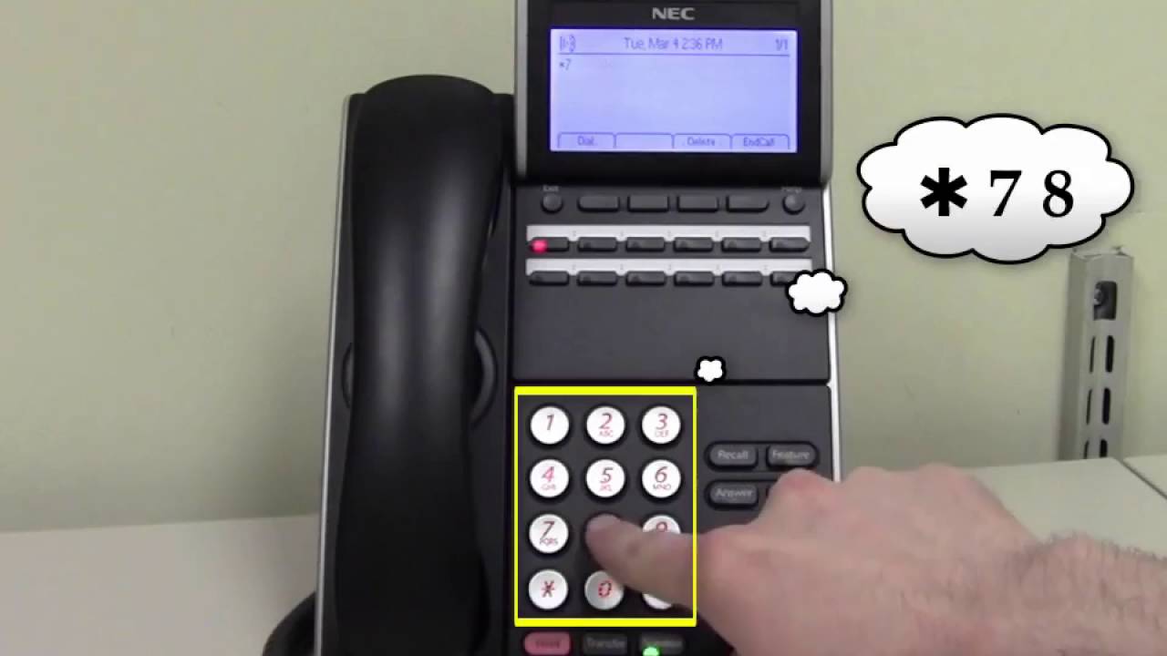 NEC VoIP Phones - Do Not Disturb - YouTube