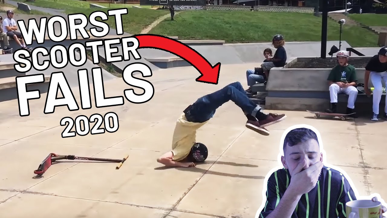REACTING TO WORLDS WORST SCOOTER FAILS 2020 - YouTube