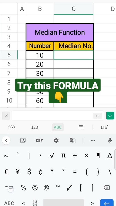 How to use the median function in Excel#median #how to calculate middle value in Excel#viral # ...