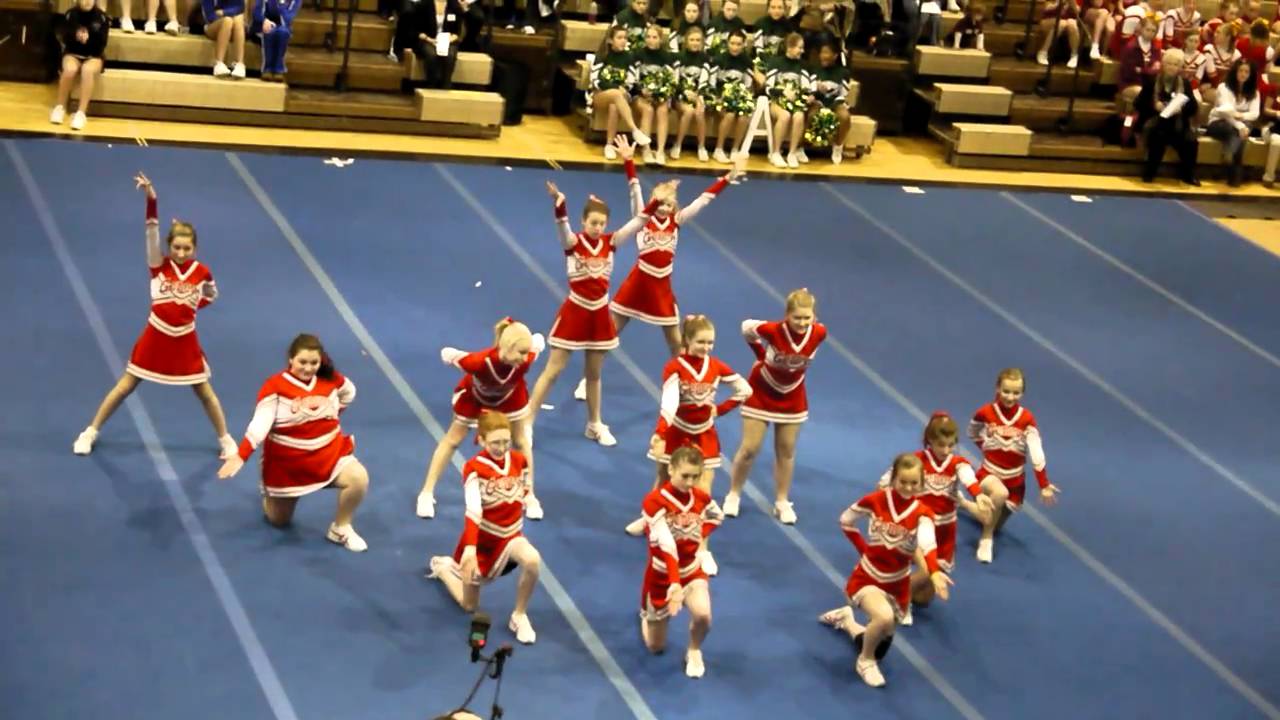 Geneva Middle School cheer competition at Chardon - YouTube